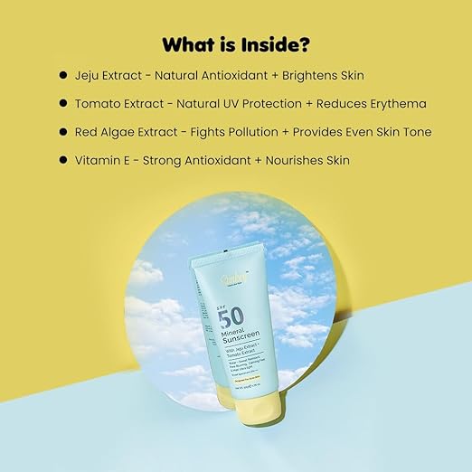 Mineral Sunscreen – SPF 50 With Jeju And Tomato Extract – Sunkey Skincare