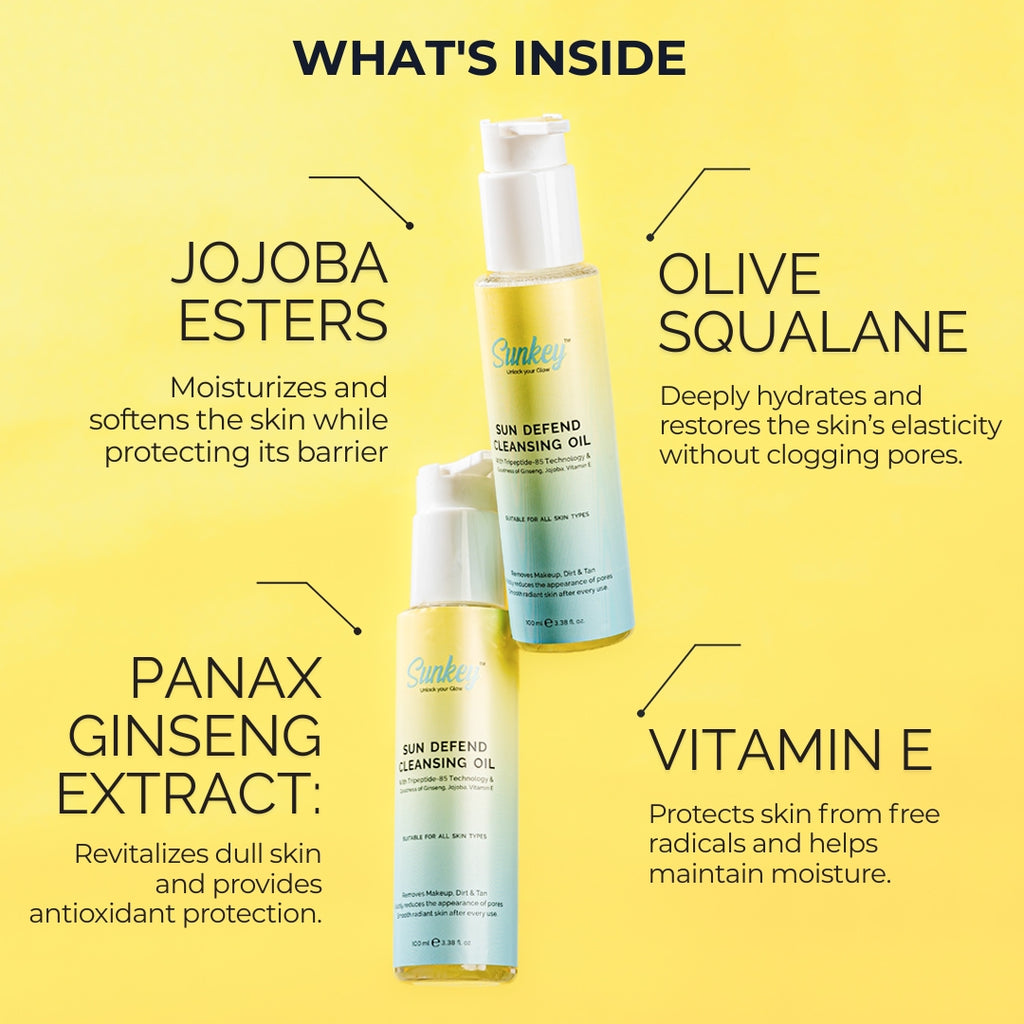 Sun Defend Cleansing Oil with Tripeptide-85 Technology & the Goodness ...