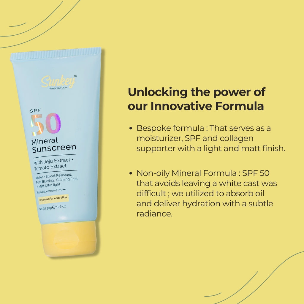 Mineral Sunscreen – SPF 50 With Jeju And Tomato Extract – Sunkey Skincare