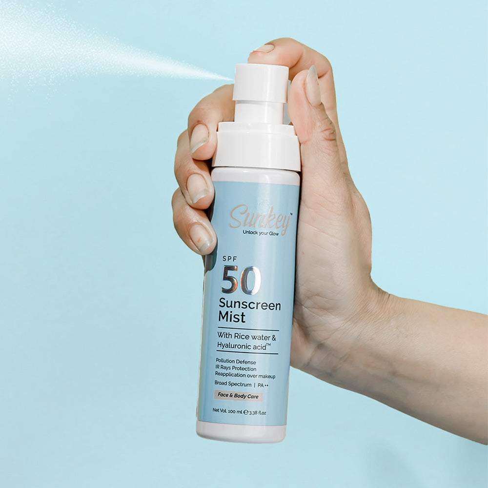 Sunscreen Mist – SPF 50 With Rice Water & Hyaluronic Acid – Sunkey Skincare
