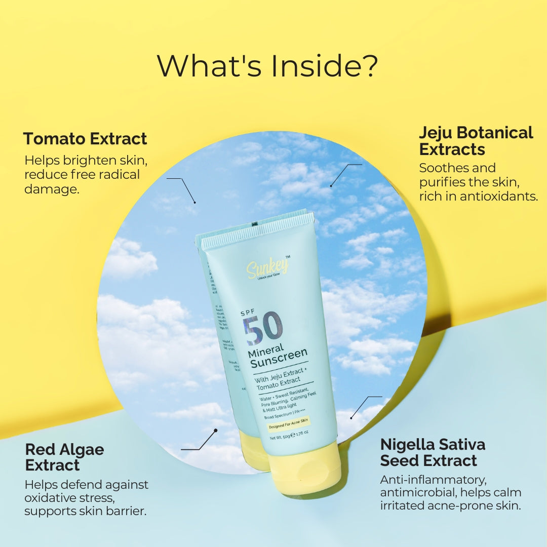 Mineral Sunscreen – SPF 50 With Jeju And Tomato Extract – Sunkey Skincare